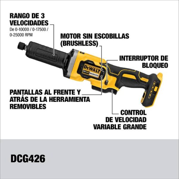 משחזת ציר נטענת DEWALT DCG426B - אלמוג ציוד טכני